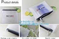 China Zipper Sealed Slider Gusset Cosmetic Bag Makeup Case Plastic Waterproof Bag, cosmetic vinyl bag clear vinyl slider zippe for sale