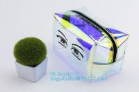 China Slider zipper Clear pvc bag for package Vinyl transparent pvc bag cosmetic packing, PVC Bag with Plastic Zipper and Slid for sale