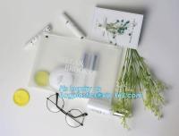 China gusset slider Zip lockkk printed pvc zipper bags with holding loop with confetti, zipper slider bags for pencils pens for sale