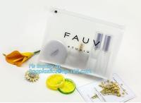 China cosmetic bag promotional slider zipper bag, Slider zipper PVC transparent cosmetic clear messenger bag bikini bag for sale