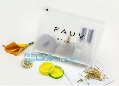 China cosmetic bag promotional slider zipper bag, Slider zipper PVC transparent cosmetic clear messenger bag bikini bag for sale