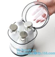 China Travel Plastic Cosmetic Bags , Wash Cosmetic Bag With Inner Mirror for sale