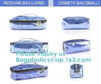 China HANDBAG,PORTABLE WASH POUCH Promotional PVC/EVA cosmetic Bag with Handle,PVC Bedding Blanket Bag with Handle, makeup bag for sale