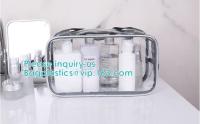 China travel carry on airport clear pvc makeup bag, Toiletry Beauty Makeup Cosmetic Bag, travel accessories pvc makeup bag wit for sale