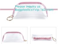 China cylinder zip PVC tube bag with hang hook for storage underwear portable PVC makeup bags, Plastic Tube Cylindrical PVC pa for sale