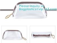 China cylinder zip PVC tube bag with hang hook for storage underwear portable PVC makeup bags, Plastic Tube Cylindrical PVC pa for sale