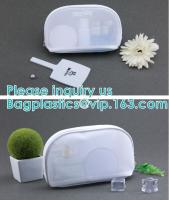 China Mesh & PU leather cosmetic bag for promotion beautiful packing,polyester plain mesh makeup cosmetic bag eco friendly pac for sale
