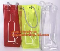 China plain wine handle,  pvc tote bag, clear pvc transparent cosmetic bag with snap button, Personalized organza bag gift for sale