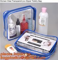 China waterproof hanging toiletry bag for travel, Vinyl Transparent PVC Cosmetic Bag /Clear Toiletry Bag/PVC Travel Makeup Bag for sale