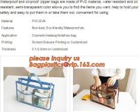 China waterproof hanging toiletry bag for travel, Vinyl Transparent PVC Cosmetic Bag /Clear Toiletry Bag/PVC Travel Makeup Bag for sale