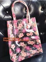 China Transparent PVC Handle bag Shopping Bag, Promo PVC Plastic Shopping Handle Bag, beach tote bag pvc handle bags, purse for sale