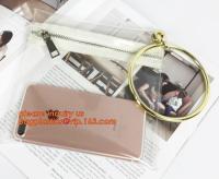 China Cosmetic Sewing Metal Zipper Bags, PVC leather cosmetic bag metal double zipper puller makeup bag, Metal Zipper Printing for sale