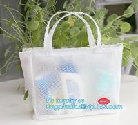 China cosmetic PVC mesh bag, vinyl pvc zipper blanket bags/small mesh zipper bags/zipper bag, Mesh Makeup Brush Organizer Trav for sale