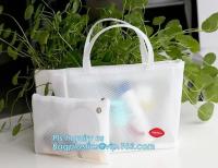 China cosmetic PVC mesh bag, vinyl pvc zipper blanket bags/small mesh zipper bags/zipper bag, Mesh Makeup Brush Organizer Trav for sale