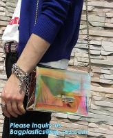 China Beach Clear PVC Shoulder Bag DIY Transparent Clutch Tote Bag, candy jelly bag transparent clear pvc handbag shoulder cro for sale