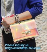 China Beach Clear PVC Shoulder Bag DIY Transparent Clutch Tote Bag, candy jelly bag transparent clear pvc handbag shoulder cro for sale