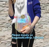 China adjustable shoulder strap women nylon pvc tote bag, Summer Beach Clear PVC Shoulder Bag DIY Transparent Clutch Tote Bag for sale