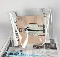 China PVC Clear Glitter Chain Shoulder Bag, PVC Shoulder Plastic Beach Bag, clear pvc gift handbags, shoulder beach pvc bags for sale