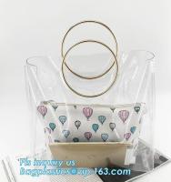 China pvc shoulder bag girls one shoulder bag for college, transparent handbag tote shoulder PVC sling clear vinyl beach bag for sale