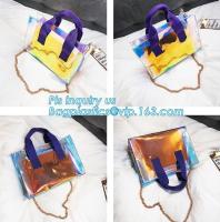 China Classical Colorful PVC Wallet Bag Pouch Bag shoulder bag, PVC Crossbody Bag For School Travel Girls, Tote Bag Clear Shou for sale