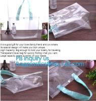 China Elegant Transparent Handbags Shoulder Tote PVC Beach Bags for women with Zipper, Vinyl Transparent PVC Shoulder Bag With for sale