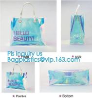 China Summer Beach Bag Clear PVC Shoulder Bag new style, Fashion transparent jelly iridescent manufacturer clear shoulder purs for sale
