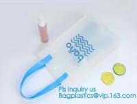 China Beach Lash Package Tote Shoulder Bag with Interior Pocket, Customized Large Clear PVC Tote Bag Beach Bag, Water Resistan for sale