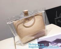 China Beauty Flower Color PVC tote shopping bag, PVC Coating 600D Polyester Tote Bag Grocery Bag with Zipper Closing, handle for sale