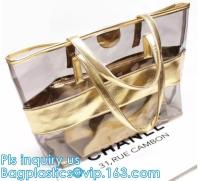 China Shinning PVC Metal Chain Girls Fashion Mini Handbags, Fashionable Women PVC tote bags jelly candy handbag, tote shopper for sale
