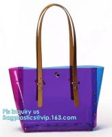 China PVC Shopping Bag Security Work Tote Shoulder Bag Womens Handbag, pvc transparent women summer handbag, tote shopper bags for sale