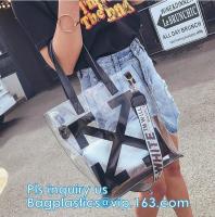 China Bow Handle Hanger Zipper Lock Cosmetic Pvc Bag With Zip lockkk, handle bag gift clear vinyl plastic packaging zipper bags w for sale