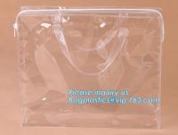China OEM Zippered Blanket Organizer Storage Bag Large PVC Quilt Bag, Vinyl Bags With Handles Clear Makeup Set PVC Zipper Bag for sale
