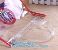 China PVC and non woven zippered apparel packaging bag, gift package bag with handle, bags with zipper and sewn handle, carry for sale
