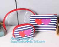 China Eco Shopping Bags Toiletry Kits Pvc Zipper Pouch Makeup Cosmetic Travel Organizer Pocket Shoulder Bag for sale