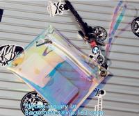 China Clear Vinyl Neon Hue Mini Tote Bag, fashion handbag transparent clear neon PVC tote bag, shopping beach bag tote bag for sale