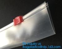 China vacuum bags without teeth double color flange zipper, PVC Plastic Slider Zipper For Plastic Zipper Pouch, double color f for sale