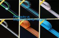 China Easy tear transparent plastic PE food bag zipper, Plastic Colored Double Line zipper, PE zipper for zipper bag with zipp for sale