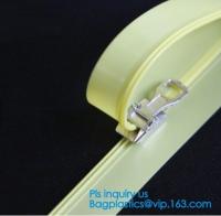 China PP clear long chain press lok zipper, seal pe document bag press lok zipper, double slider press lok zipper, SLIDER ZIPP for sale