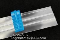 China pe vacuum plastic cheap double color flange zipper, PP flange zipper, double color flange zipper for flexible packages for sale