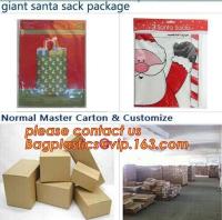 China Christmas Designs Gift Bags Plastic Poly Bag Jumbo/Giant/XLarge with Tag,giant plastic christmas gift bags for big gifts for sale