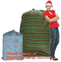 China Gift Toy Drawstring Storage Packing Bag Giant Plastic Gift Poly Santa for sale