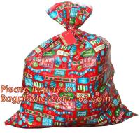 China Food Grade Christmas Gift Bags Red Sack Plastic Jumbo Bike Gravure Printing for sale