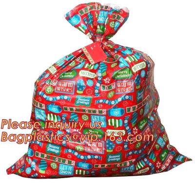 China Food Grade Christmas Gift Bags Red Sack Plastic Jumbo Bike Gravure Printing for sale