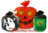 China Disposable Halloween Pumpkin Leaf Trash Bags Yard Decor Party Jack-O-Lantern for sale
