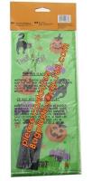 China Halloween CPP plastic Cello Treat Bag with black twist ties,Pumpkin Bag Kids Candy Bag For Children Handhold bag Festiva for sale