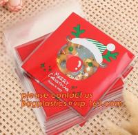 China professional design cute santa deer elk christmas opp cookie bags, moisture proof opp cookies bag,Merry Christmas 50 Pcs for sale