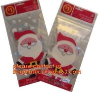 China Clear Cello Bags Adhesive - 1.4 mils Thick Self Sealing OPP Plastic Bags for Bakery Cookies Christmas Halloween Party for sale