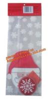 China Clear Cello Bags Adhesive - 1.4 mils Thick Self Sealing OPP Plastic Bags for Bakery Cookies Christmas Halloween Party for sale