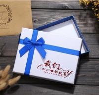 China Luxury Wholesale Custom Packaging Paper Gift Box with Ribbon,wedding paper jewellery white gift box with ribbon closure for sale
