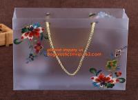 China Plastic bag custom printed flower PP transparent bag with hanging ribbon,China Manufacture eco friendly customize Printi for sale